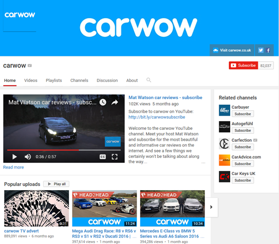 Carwow YouTube channel hits seven million views in five months | AM-online