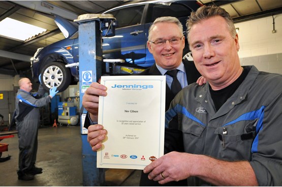 Senior master technician receives 25-year service award at Jennings ...